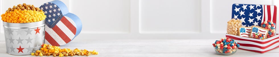 Patriotic Popcorn | Red White and Blue Snacks & Gifts | The Popcorn Factory