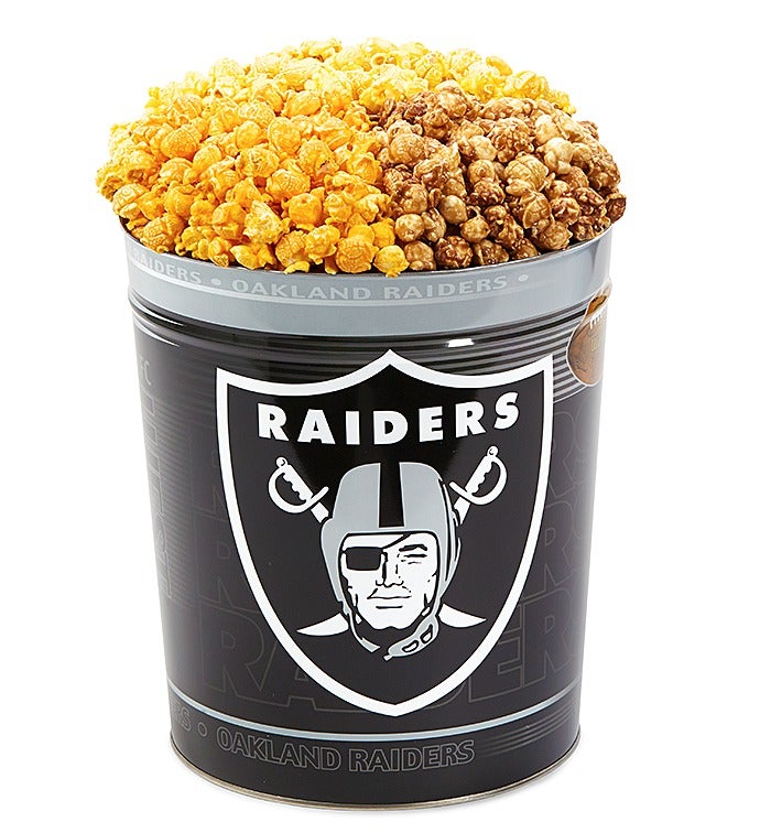 Oakland Raiders 3-Flavor Popcorn Tins