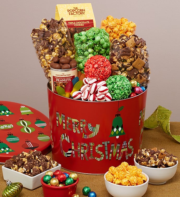 Christmas Popcorn Gifts | Christmas Popcorn Tins | The Popcorn Factory