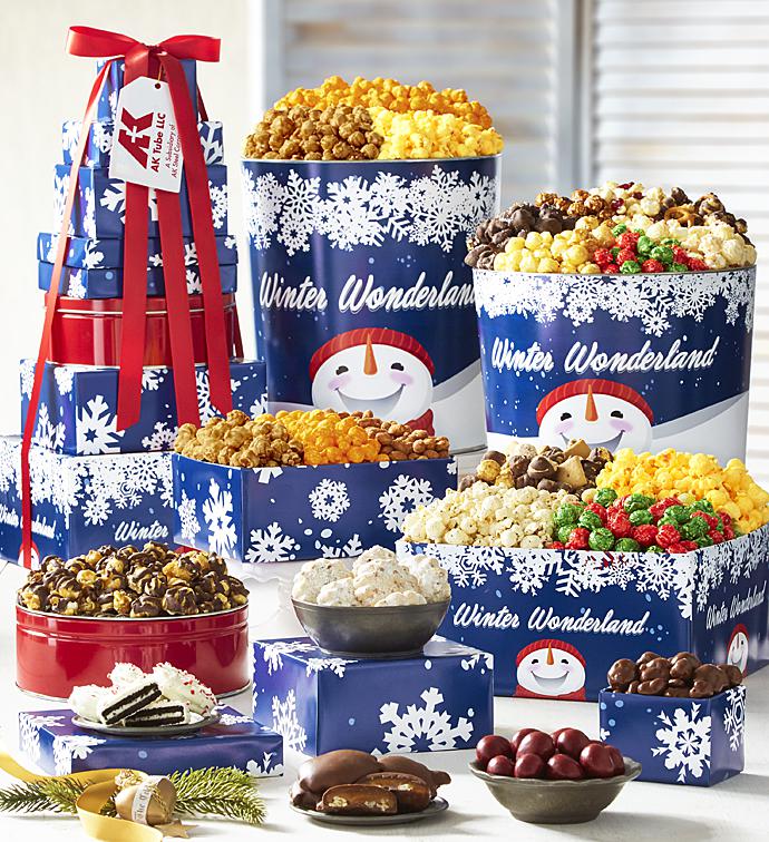 Winter Wonderland 8-Tier Tower & Popcorn Tins