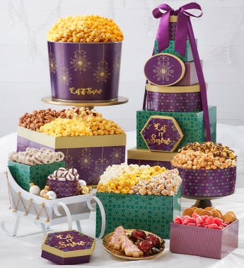 Holiday Popcorn Tins | Holiday Gift Baskets | The Popcorn Factory