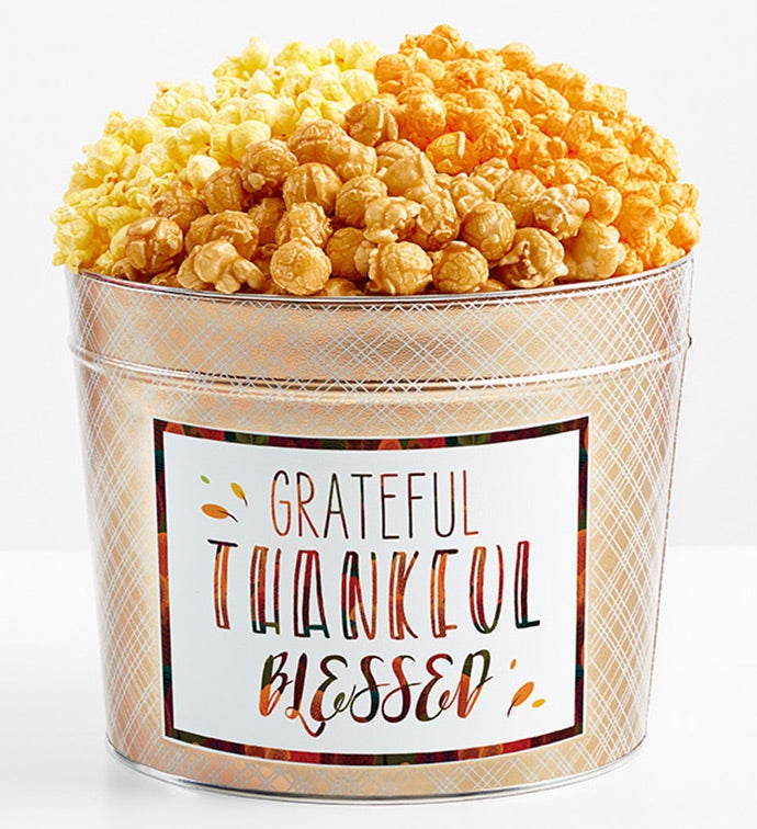 Tins With Pop® Grateful Thankful Blessed | The Popcorn Factory
