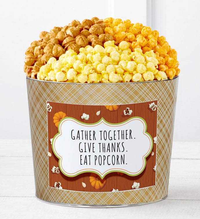 Tins With Pop® Gather Together Give Thanks Eat Poporn | The Popcorn Factory