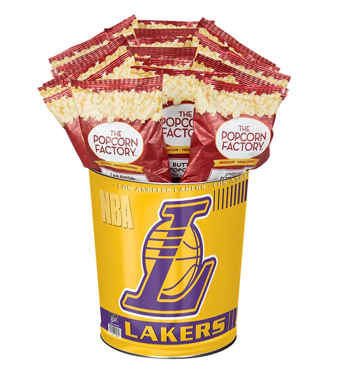 Los Angeles Lakers 3 Flavor Popcorn Tin | The Popcorn Factory