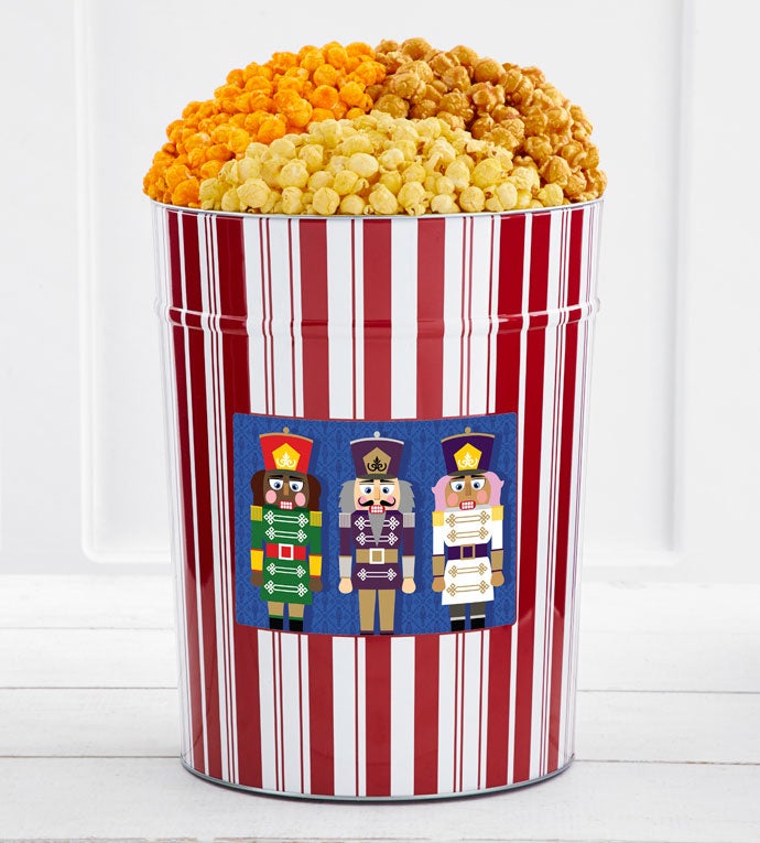 Tins With Pop® 4 Gallon Nutcracker Cheer | The Popcorn Factory
