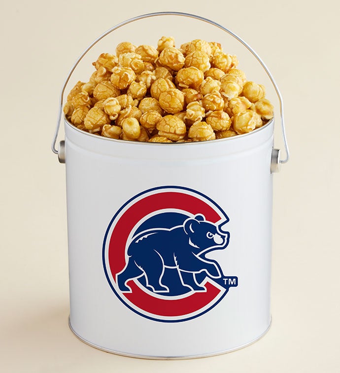 1 Gallon Chicago Cubs - Caramel Popcorn Tin | The Popcorn Factory