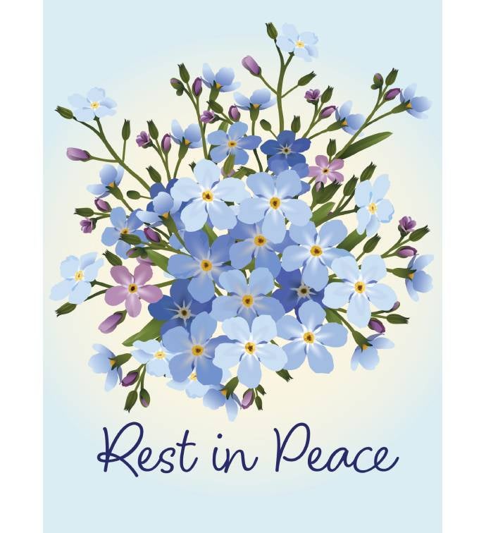 Rest in Peace Sympathy Greeting Card | The Popcorn Factory