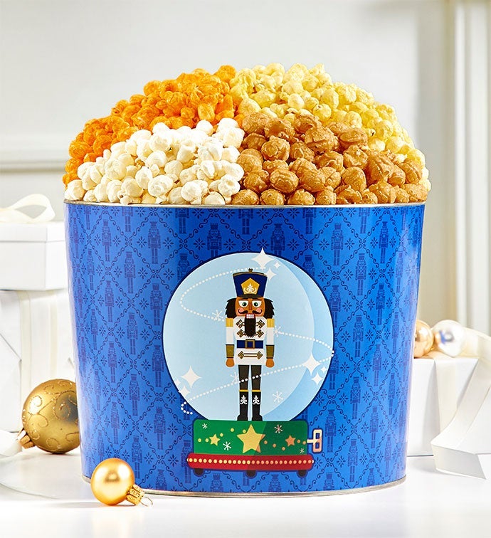Nutcracker Cheer 2 Gallon 4-Flavor Popcorn Tin