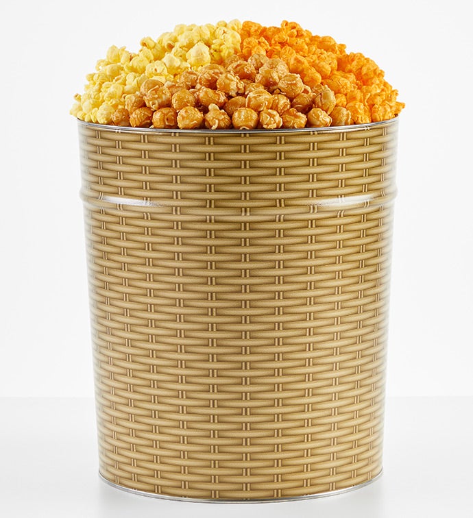 Sunshine Vibes 3 1/2 Gallon 3 Flavor Popcorn Tin | The Popcorn Factory
