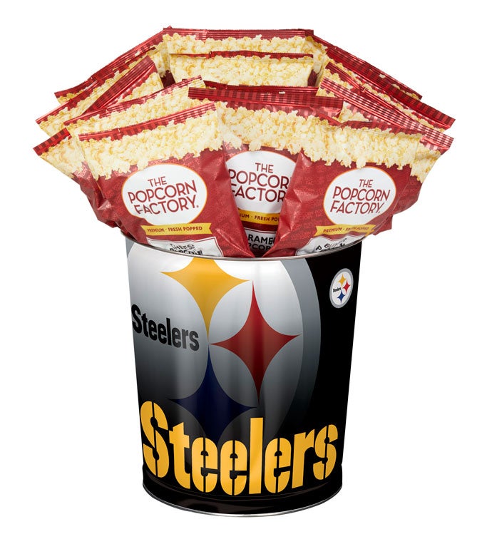 Pittsburgh Steelers 3-Flavor Popcorn Tins | The Popcorn Factory - 32587