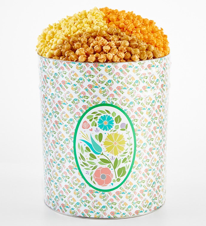 Swing Into Spring 6 1/2 Gallon 3 Flavor Popcorn Tin | The Popcorn Factory