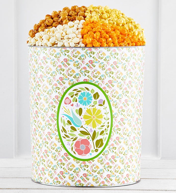 Swing Into Spring 6 1/2 Gallon 3 Flavor Popcorn Tin | The Popcorn Factory