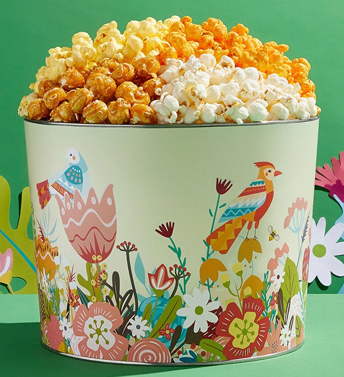Botanical 2 Gallon 3 Flavor Popcorn Tin | The Popcorn Factory
