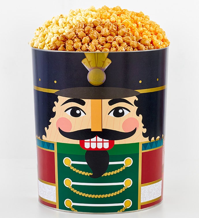 Nutcracker 6 1/2 Gallon 3 Flavor Popcorn Tin | The Popcorn Factory