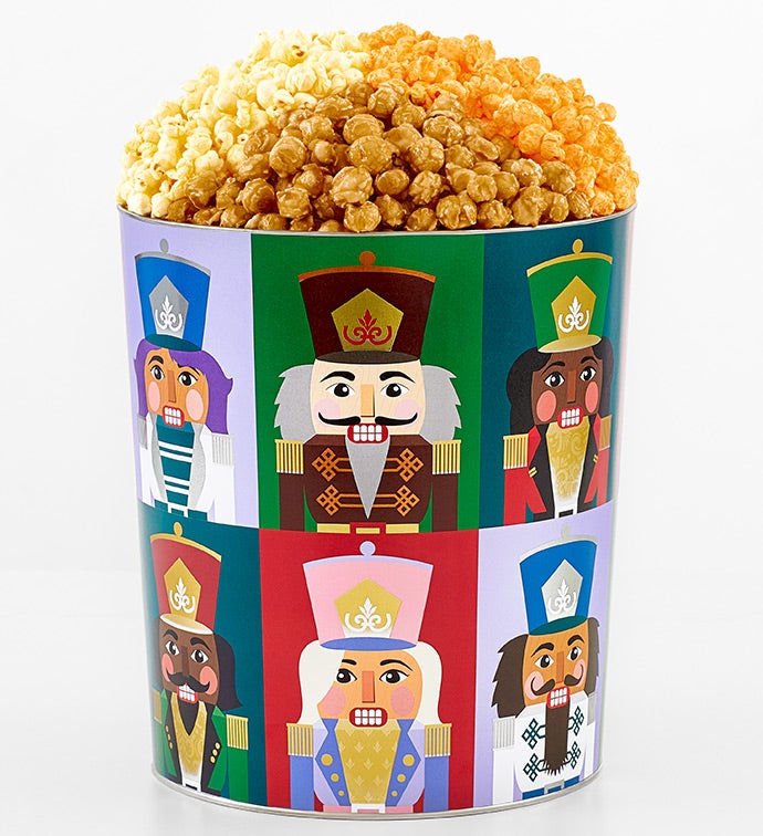 Nutcracker 3 1/2 Gallon 3 Flavor Popcorn Tin | The Popcorn Factory