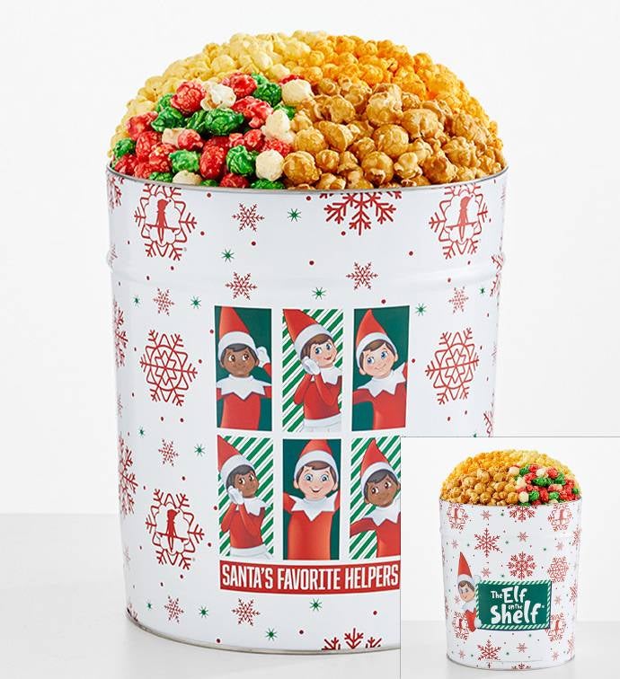 The Elf On The Shelf® 3 1/2 Gallon 4 Flavor Popcorn Tin | The Popcorn ...