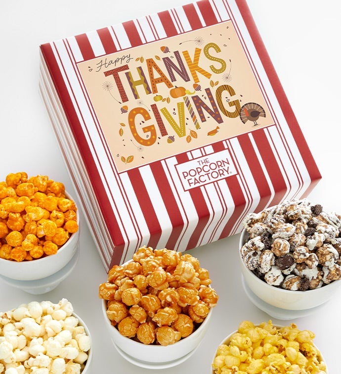 Packed With Pop® Happy Thanksgiving 3 Flavor | The Popcorn Factory