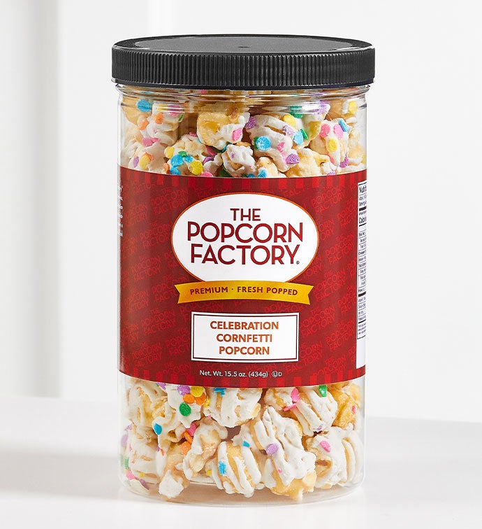 Celebration Cornfetti™ Canister | The Popcorn Factory