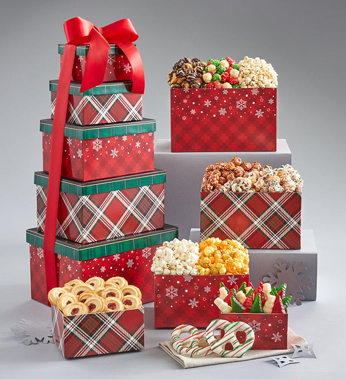 Merry Christmas 5 Box Gift Tower | The Popcorn Factory