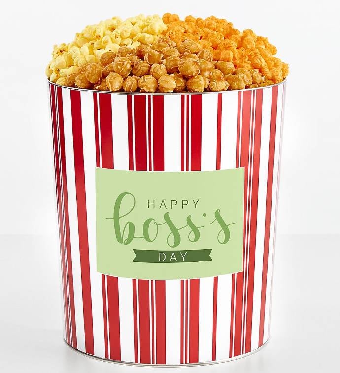 Tins With Pop® 3.5 Gallon Happy Boss's Day 3 Flavor | The Popcorn Factory