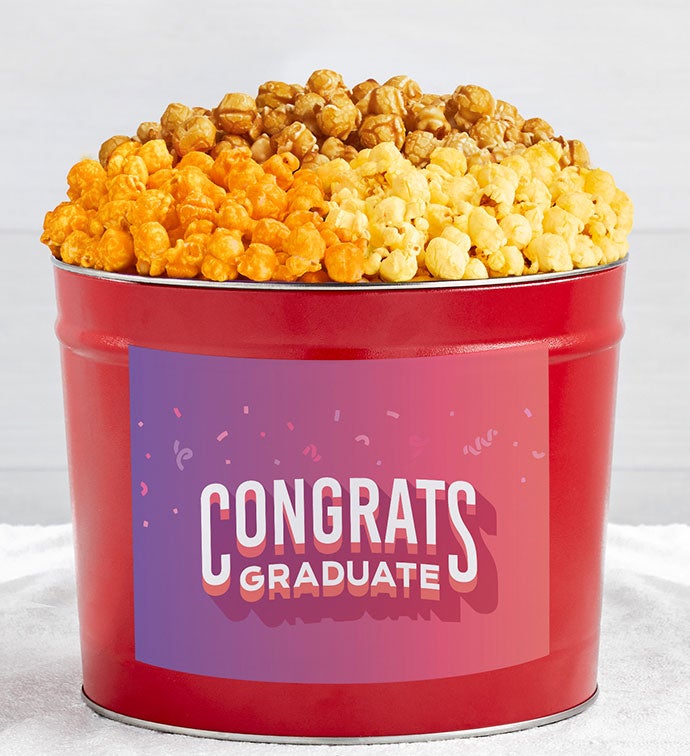 Tins With Pop® Congratulations Graduate | The Popcorn Factory | 1002-P ...
