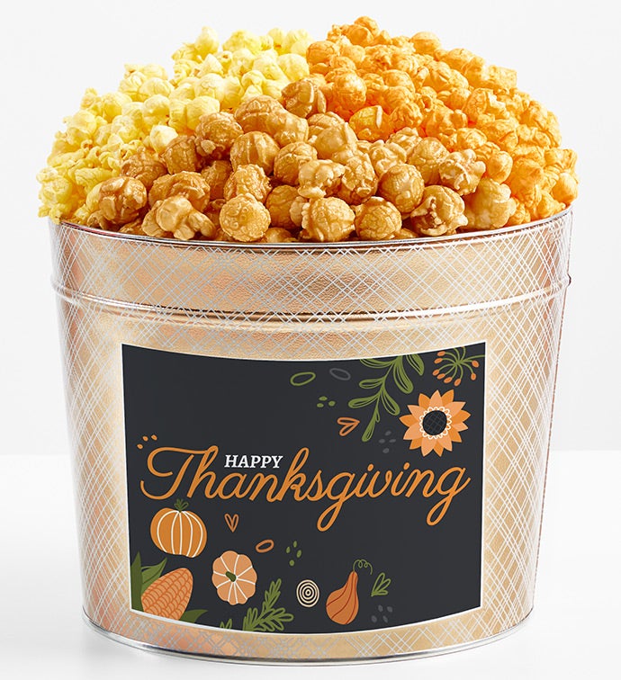 Tins With Pop® 1.75 Gallon Happy Thanksgiving Gourds 3 Flavor | The ...